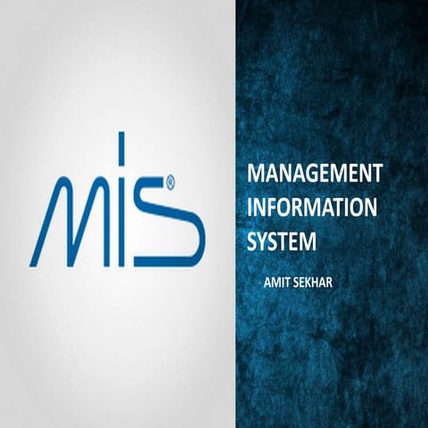 MANAGEMENT INFORMATION SYSTEM | PPT