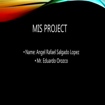 MIS Project 2017 | PPT