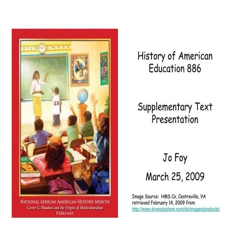 III. History of American Education Interactive Classroom Activity | PPT