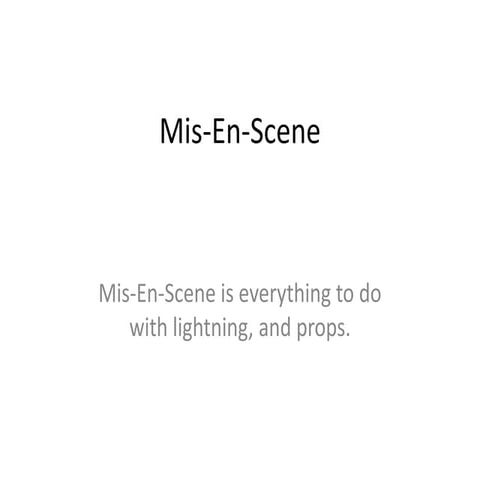 Mis en-scene | PPT