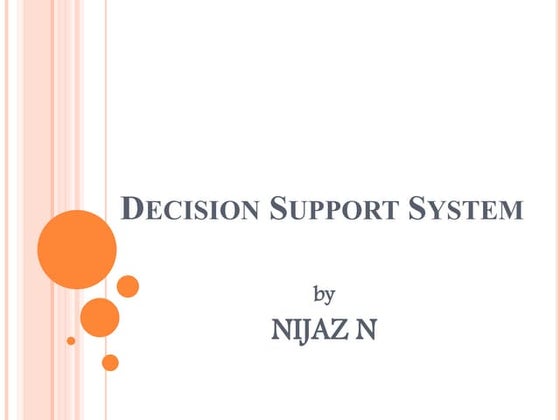Decision Support System(DSS) | PPT