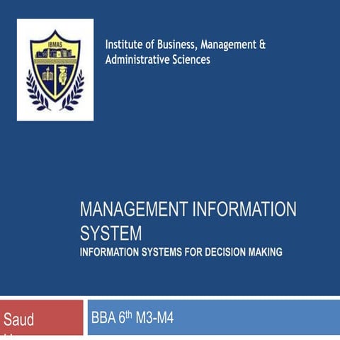 MIS(2b)-Information systems for decision making (1).pptx