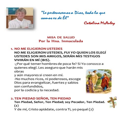 Misa de salud immaculata folleto | DOCX