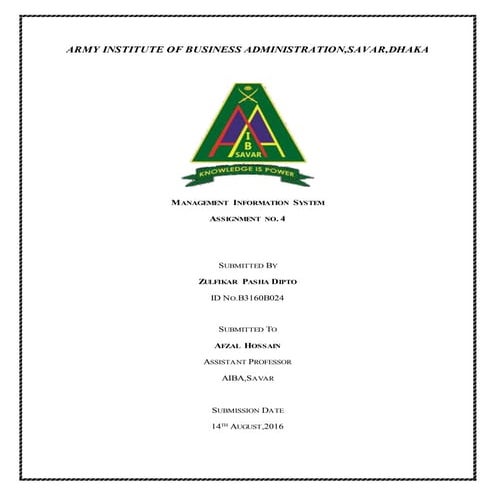 Mis ass 1 cover | DOCX | Business | Business and Finance