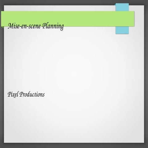 Misc en-scene - Group Task | PPT