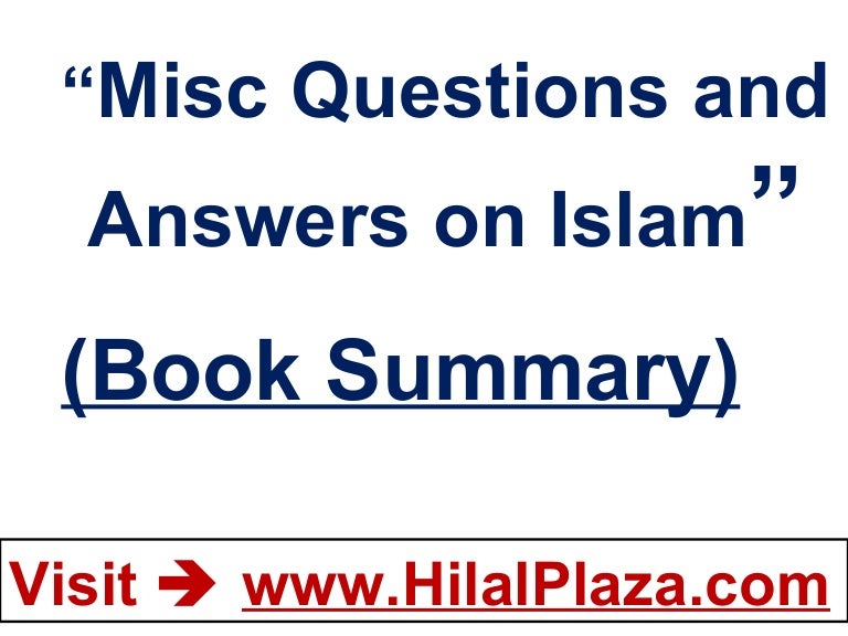Misc Questions And Answers On Islam misc-questions-and-answers-on-islam