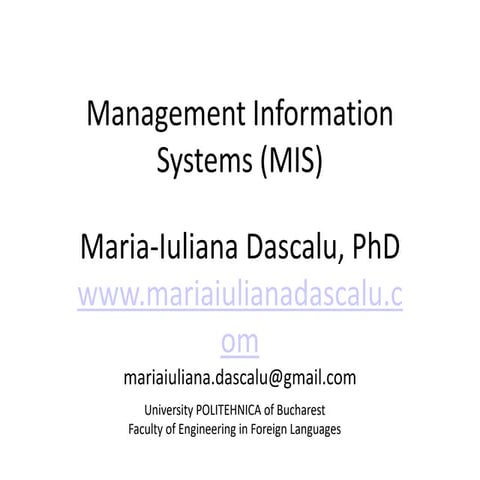 management information system completely explained | PPT