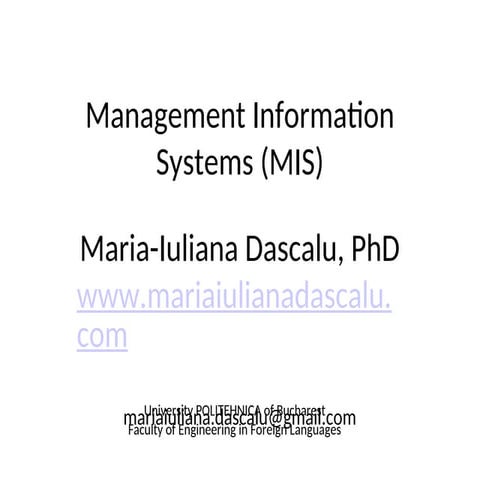 Management Information System and Decision making | PPT