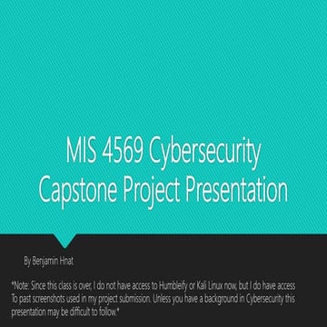 Mis Capstone Presentation | PPT