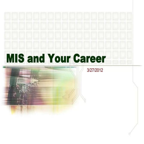 Careers in MIS | PPTX