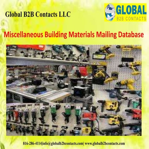 Miscellaneous building materials mailing database | PPT
