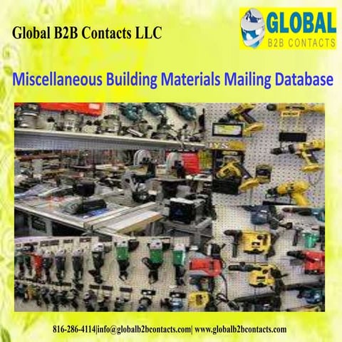 Miscellaneous building materials mailing database | PPT