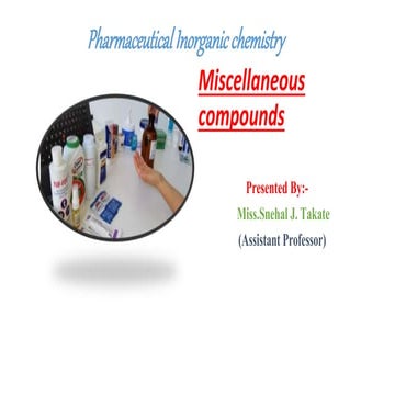 Miscellaneous compound .slideshare sem-I UNIT-IV | PDF