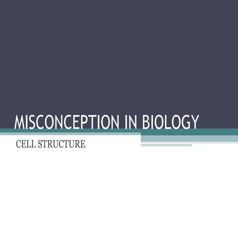 Misconception in Biology | PPT