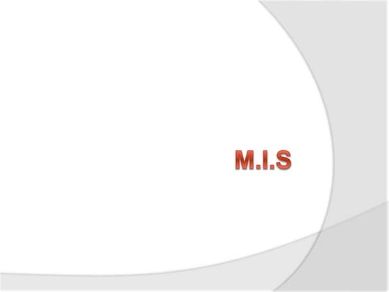 Types of IS(TPS, OAS, MIS, DSS, ESS and SIS) | PPT