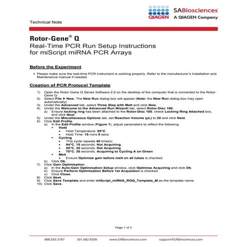 RotorGene Q A Rapid, Automatable real-time PCR Instrument for Genotyping and Microbial ...