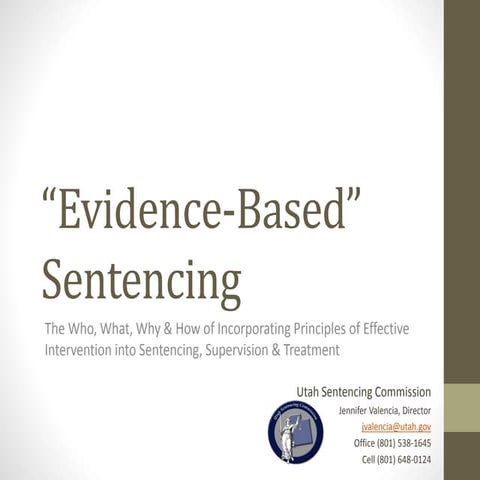 Evidence-Based Sentencing | PDF
