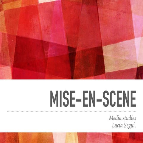 Mise en-scene | PDF