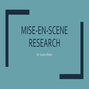 Mise En Scene Pdf