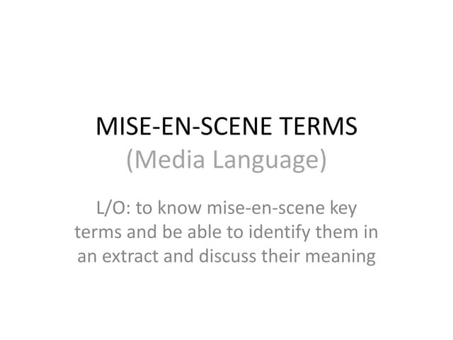 Mise en-scene | DOCX