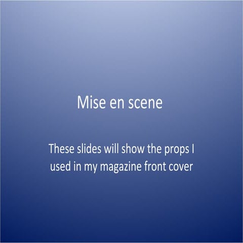 Mise En Scene | PPT