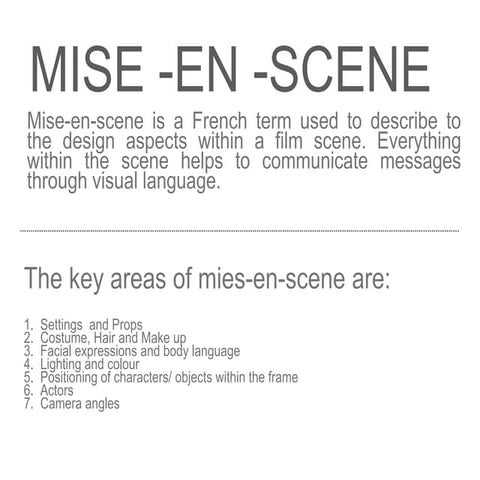 Mise en scene | PPT