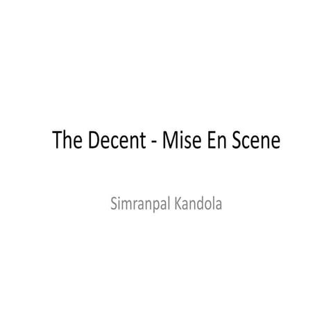 Mise En Scene Pdf
