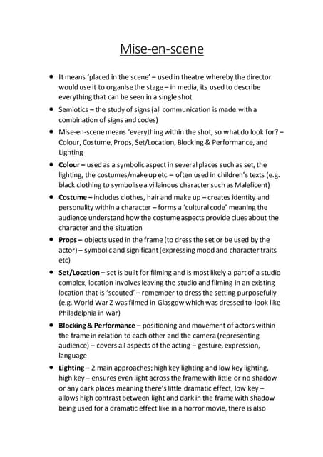 Mise-en-scene | PPT
