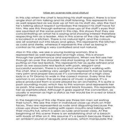 Mise en scene macbeth | DOCX