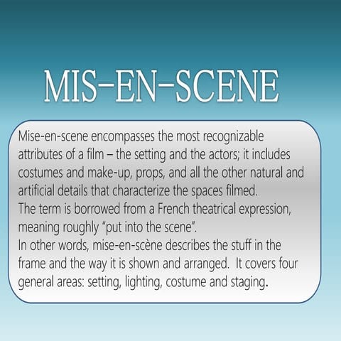 Mise en-scene | PDF