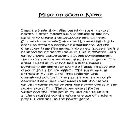 Mise-en-scene note | DOCX
