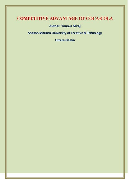 Coca cola segmentation ( | PPT