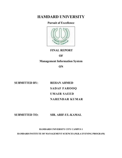 Mis assignment | DOCX