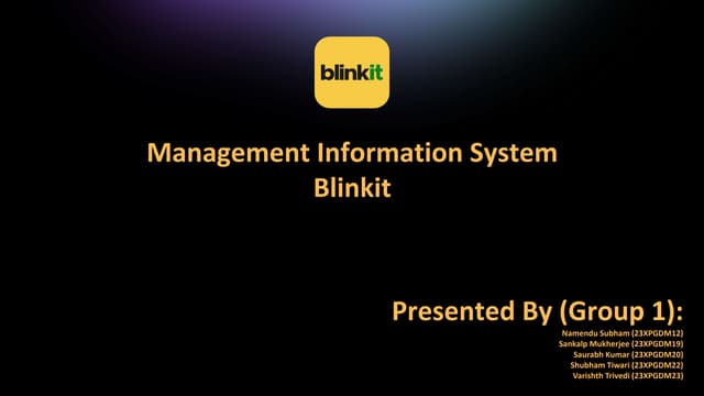 Blinkit Marketing Case Study | PPTX