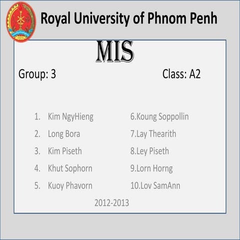 Mis group 3 | PPT