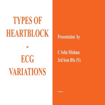 Types of heart blocks with it's ecg variations | PDF