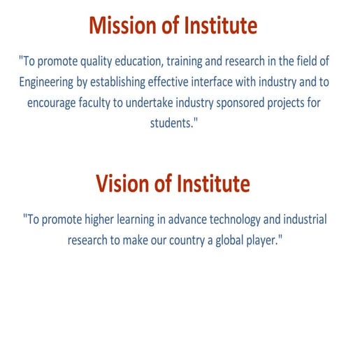 Mision & vision of institute | DOCX