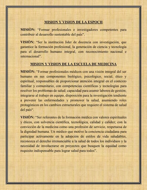 Mision y vision de la enfermeria | DOCX | Education