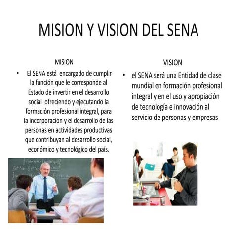 Mision y vision del sena | PPTX