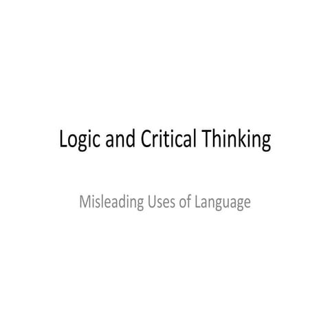 Misleading Language | PPTX
