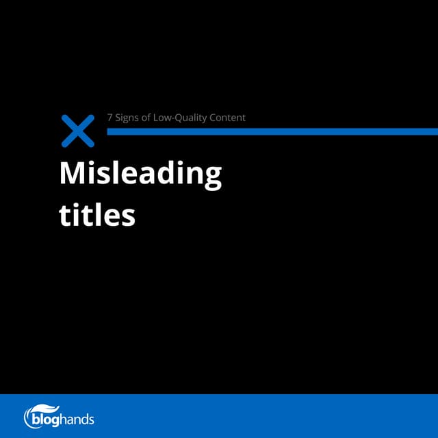 7 Signs of Low Quality Content | PDF