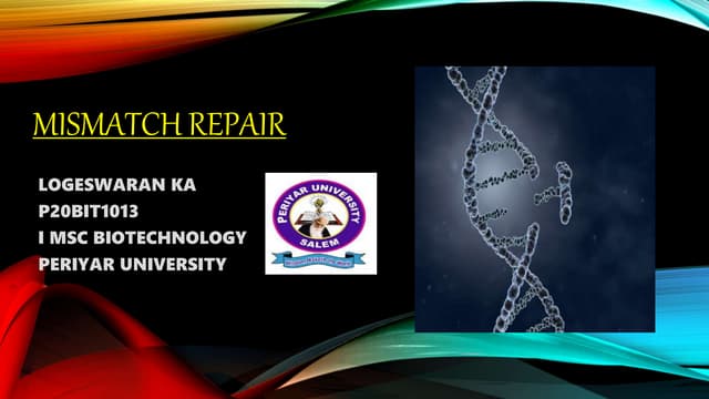 Dna repair mechanisms | PPTX