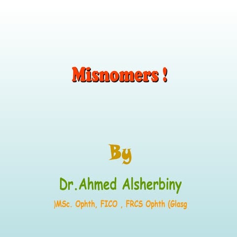 Misnomers ! | PPT