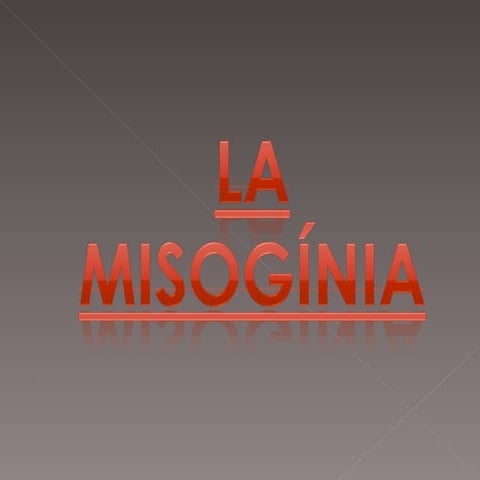 Misoginia 1 | PPT