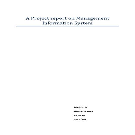 Mis project sasanka | PDF