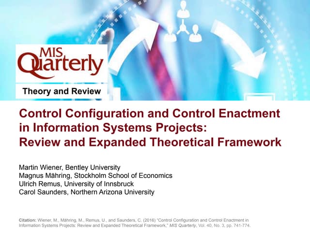 Control Configuration And Control Enactment In Information Systems