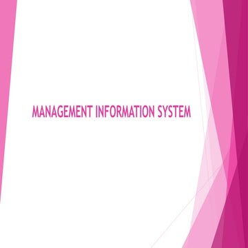 Management information system | PPTX