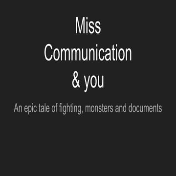 Misscommunication and you | PPTX | Roleplaying Games | Games and Puzzles