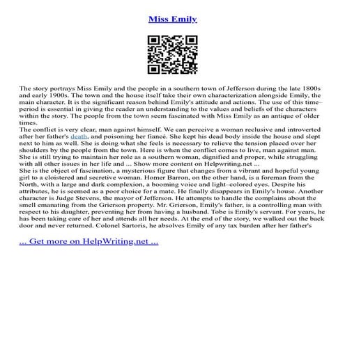 Miss Emily | PDF