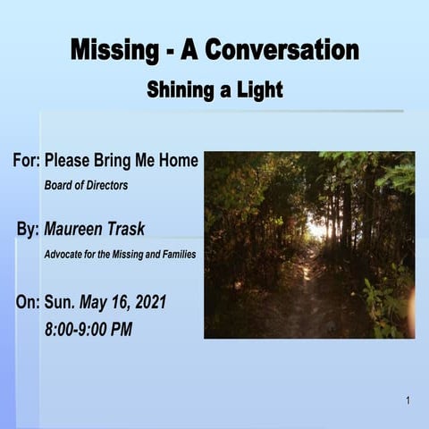 Missing A Conversation May 16 2021 | PPT